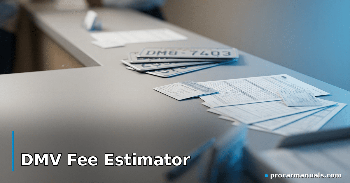 DMV Fee Estimator — Title, Reg & Sales Tax