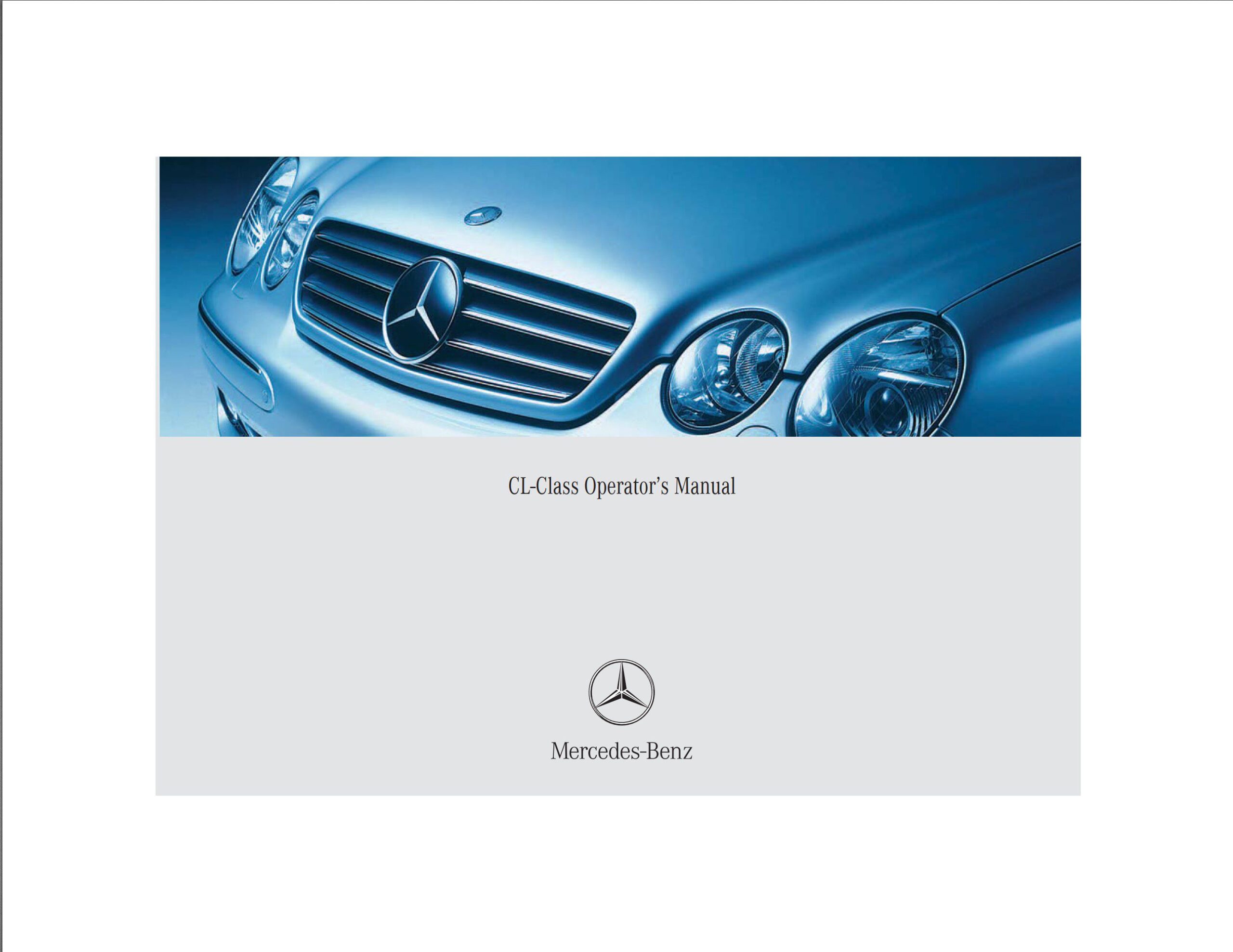 2004 Mercedes-Benz CL Class Owner's Manual - DIY & Guides