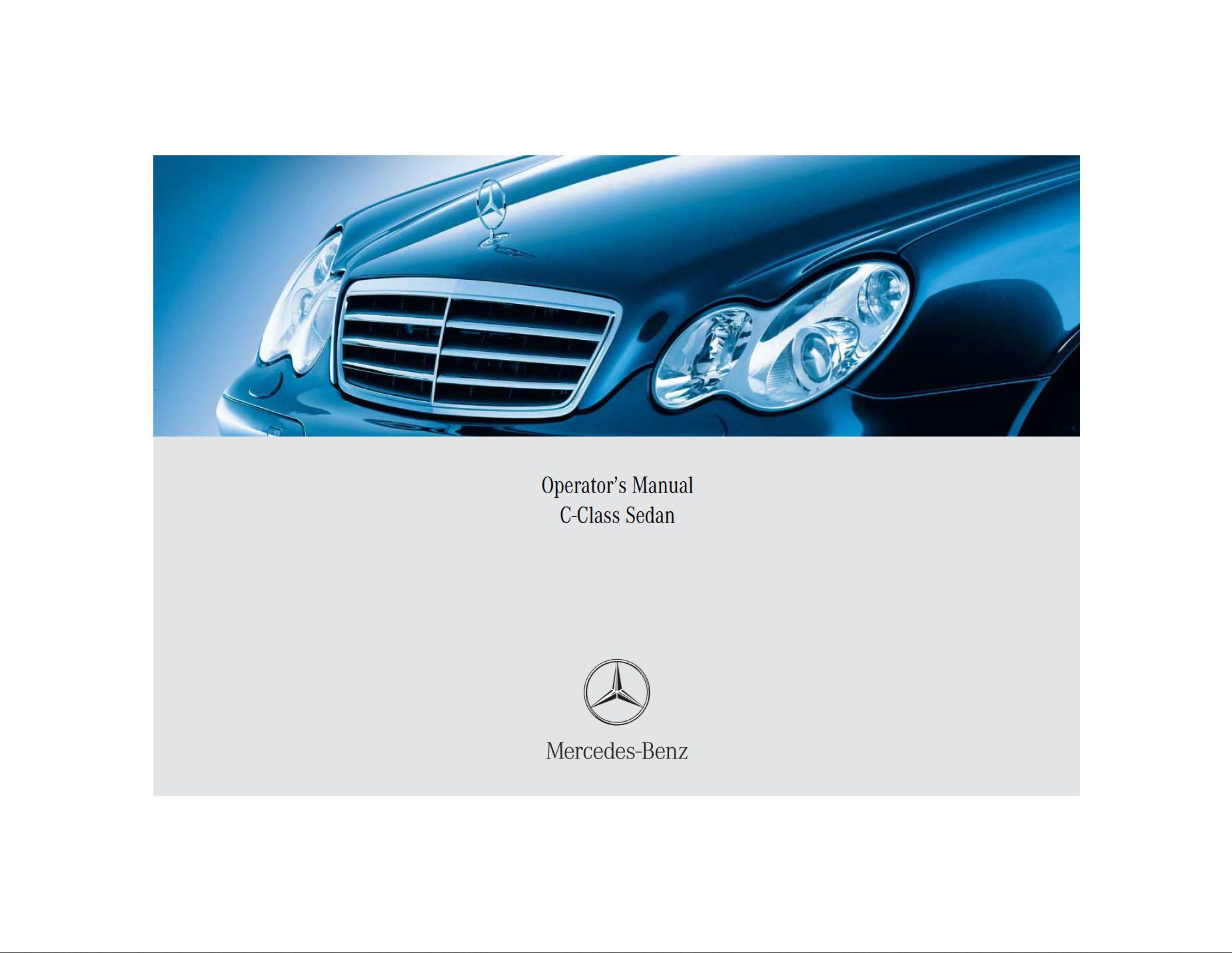 2005 Mercedes-Benz C Class Owner's Manual - DIY & Guides