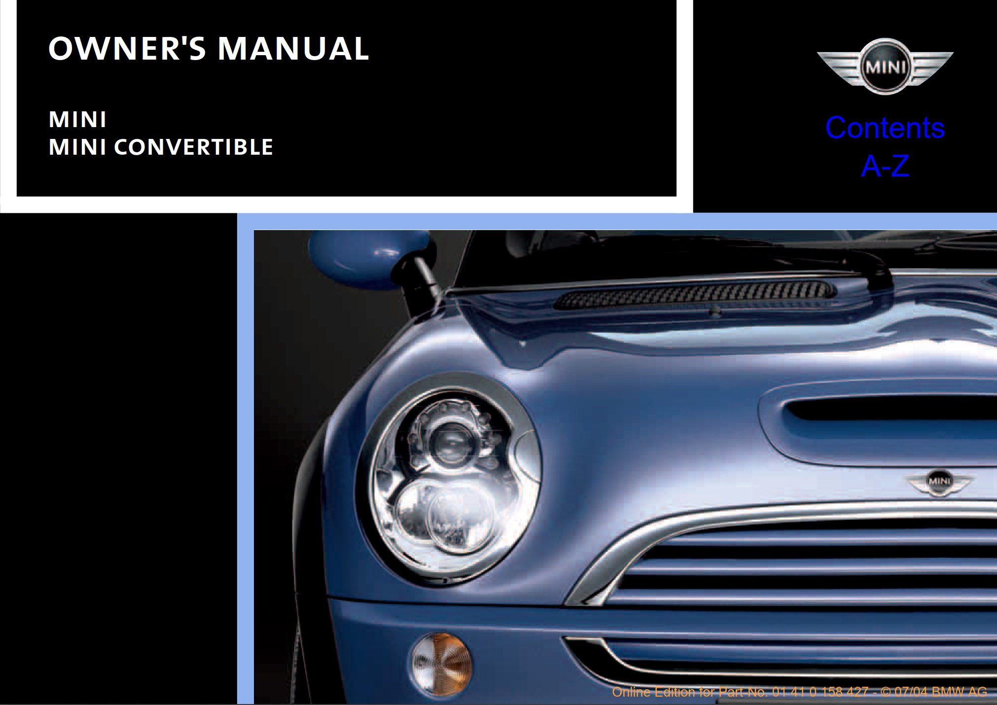2005 Mini Cooper Owner's Manual - DIY & Guides