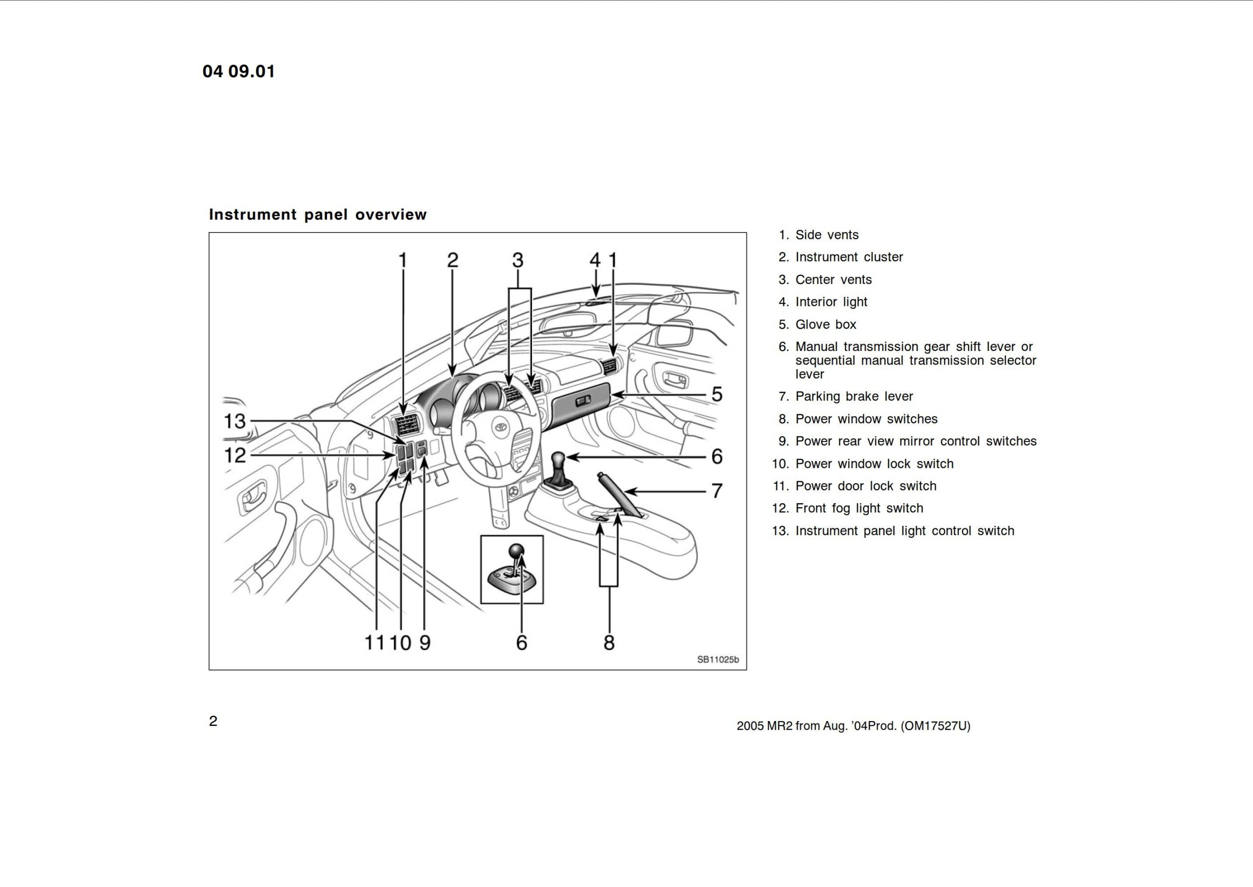 2005 Toyota Mr2 Spyder Owner's Manual - DIY & Guides