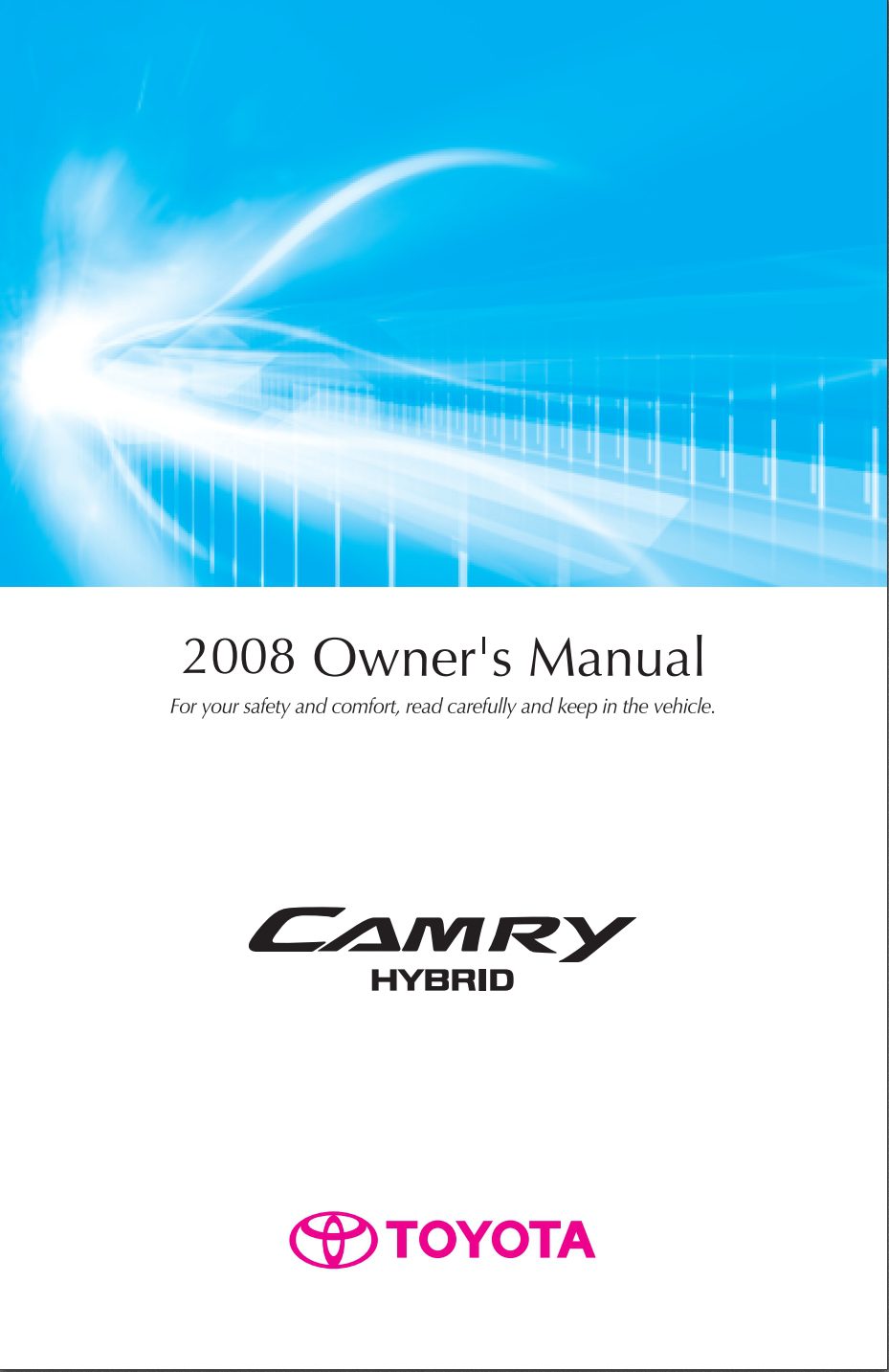 2008 Toyota Camry Hybrid Owner's Manual - DIY & Guides
