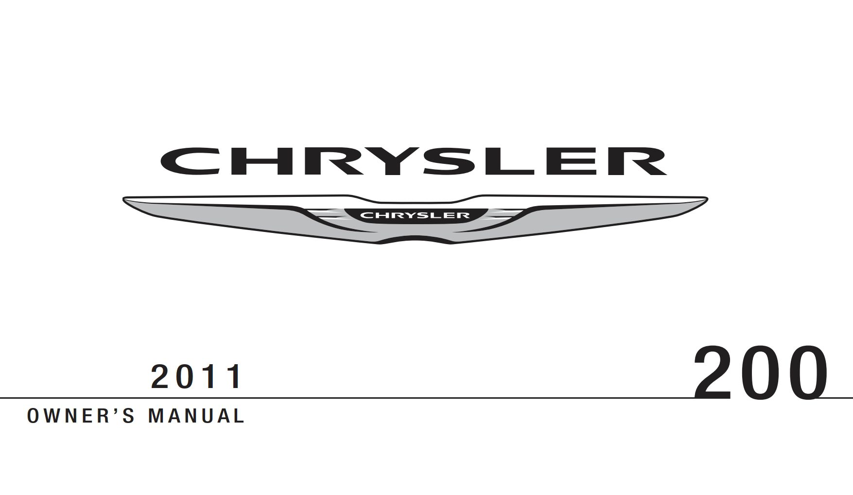2011 Chrysler 200 Owner Manual - DIY & Guides