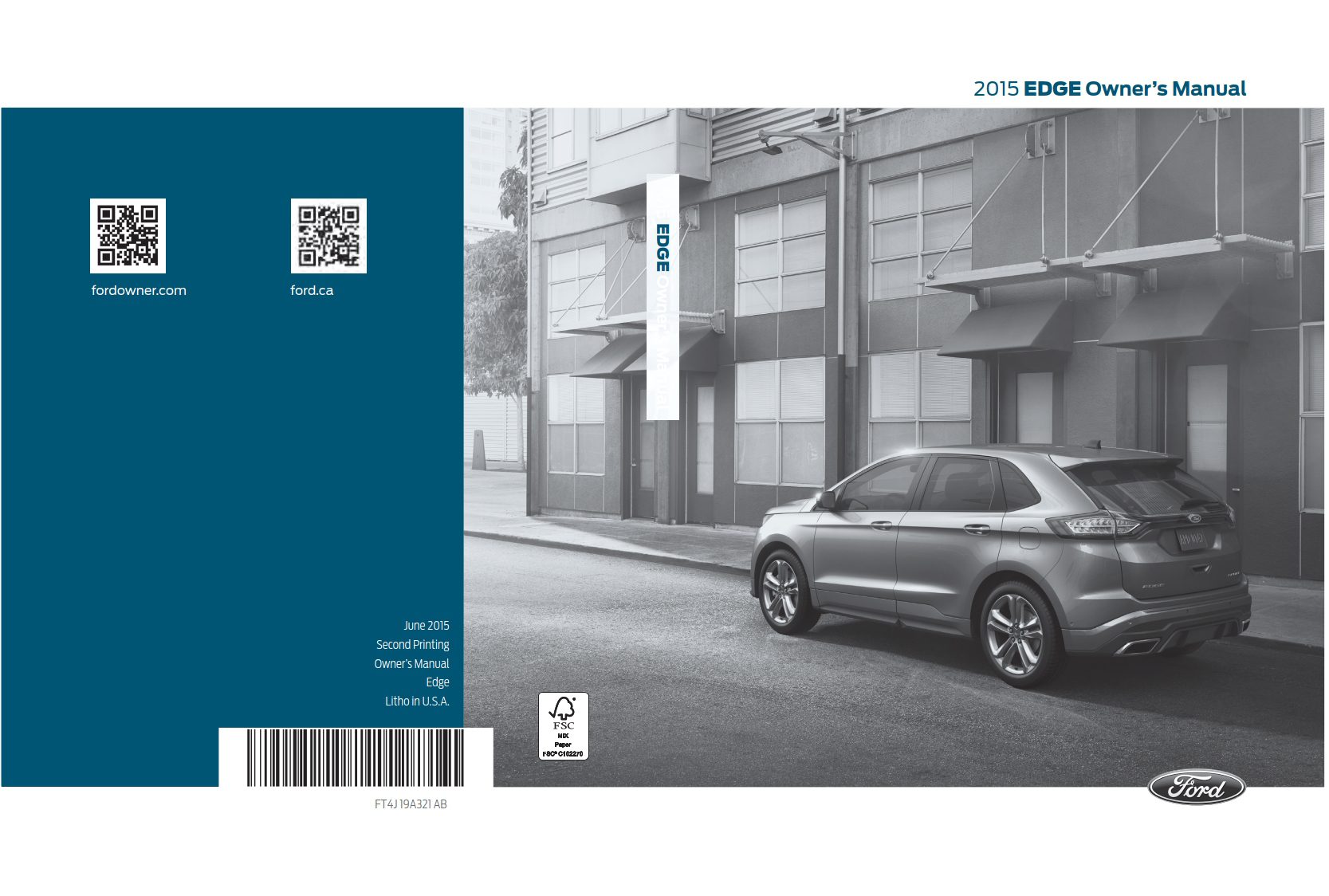 2015 Ford EDGE Owner’s Manual - DIY & Guides