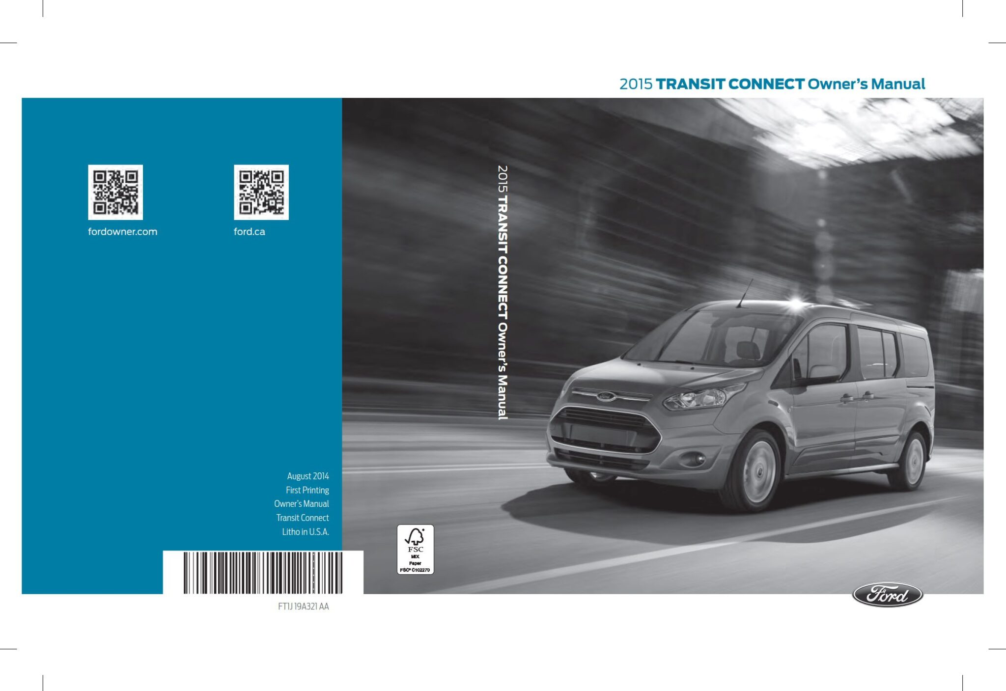 2015 Ford Transit Connect Owner's Manual - DIY & Guides