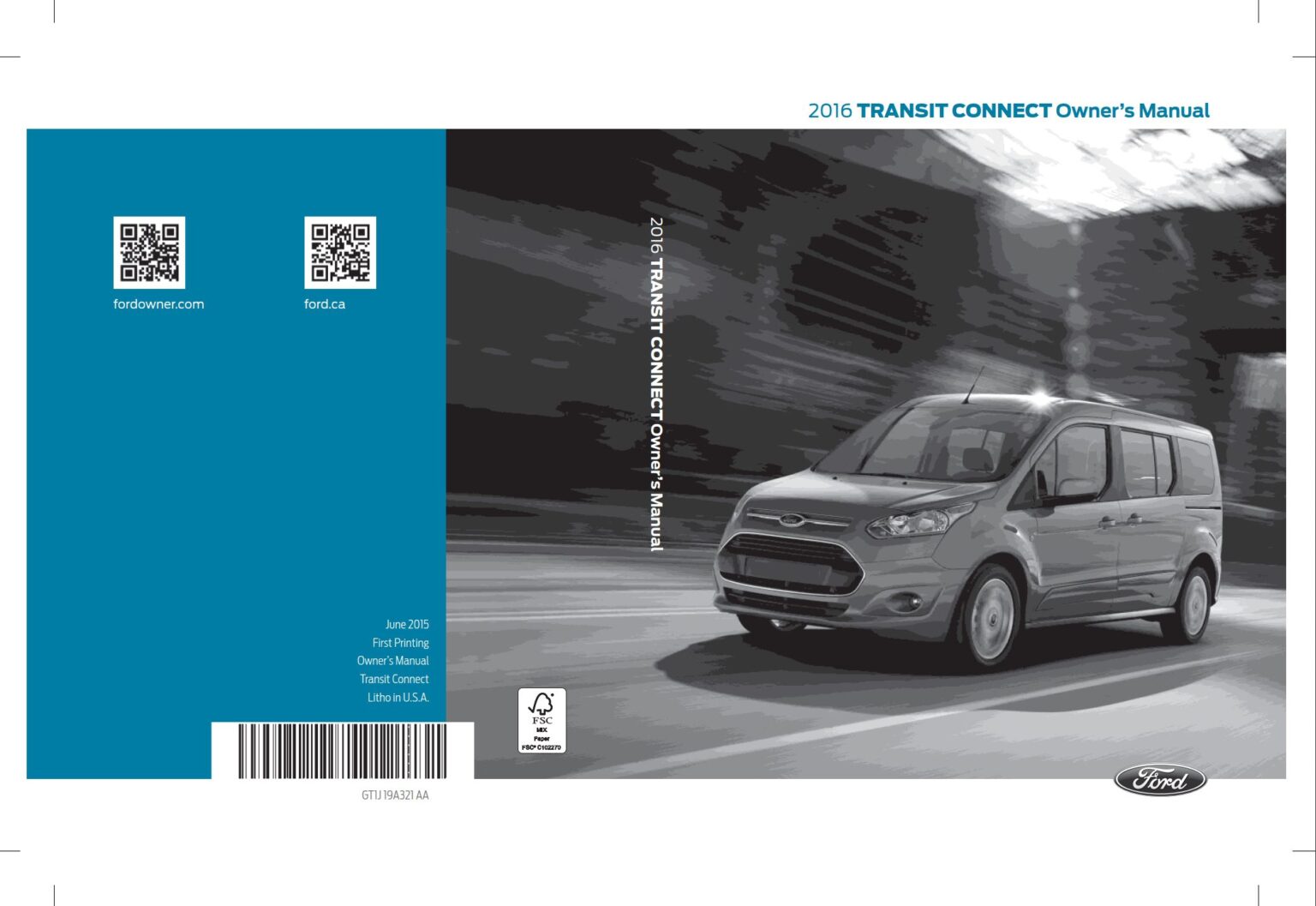2016 Ford Transit Connect Owner's Manual - DIY & Guides