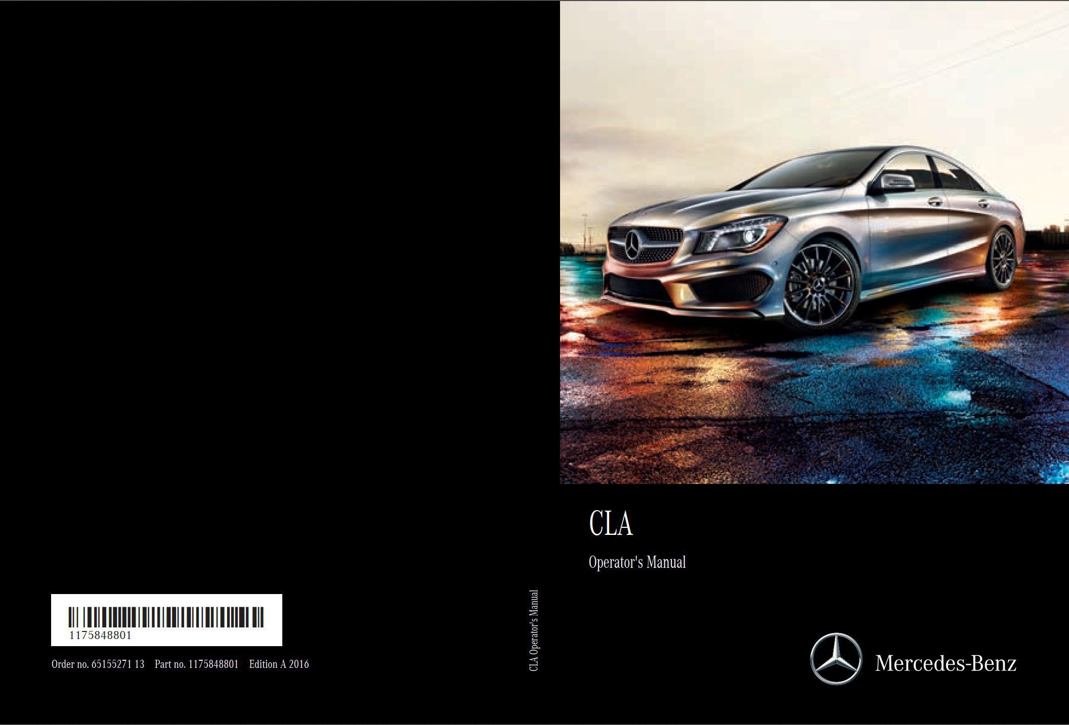 2016 Mercedes-Benz CLA Owner's Manual - DIY & Guides