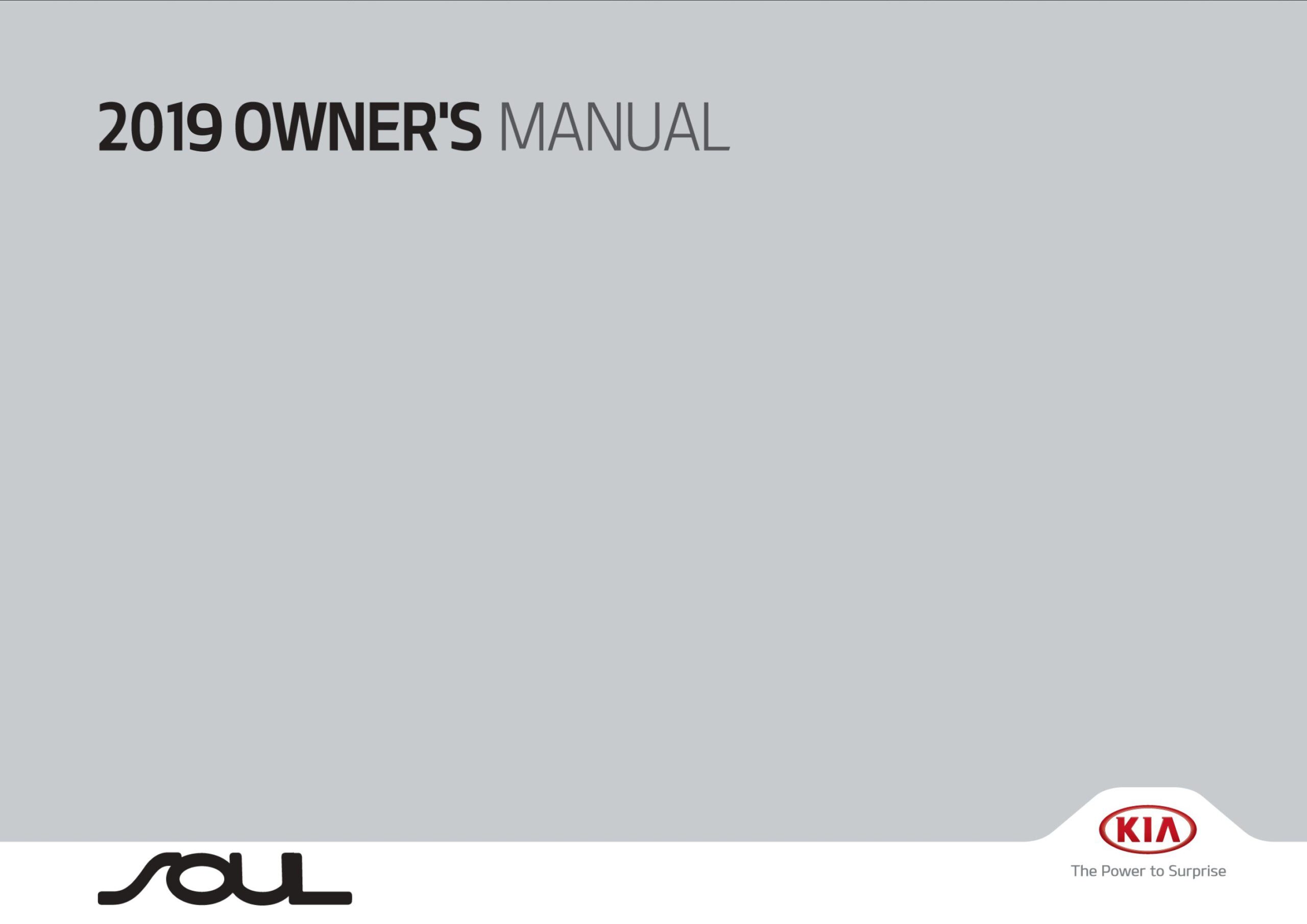 2019 Kia Soul Owner Manual - DIY & Guides