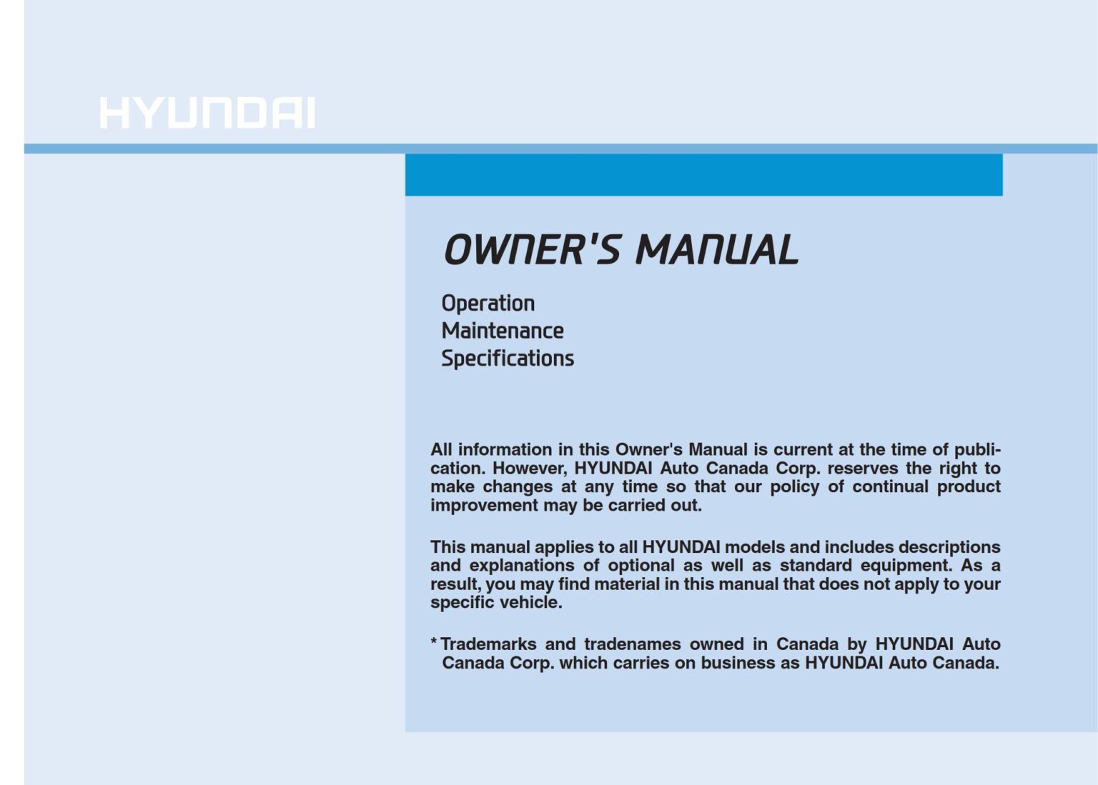 2020 Hyundai Veloster Owner's Manual - DIY & Guides