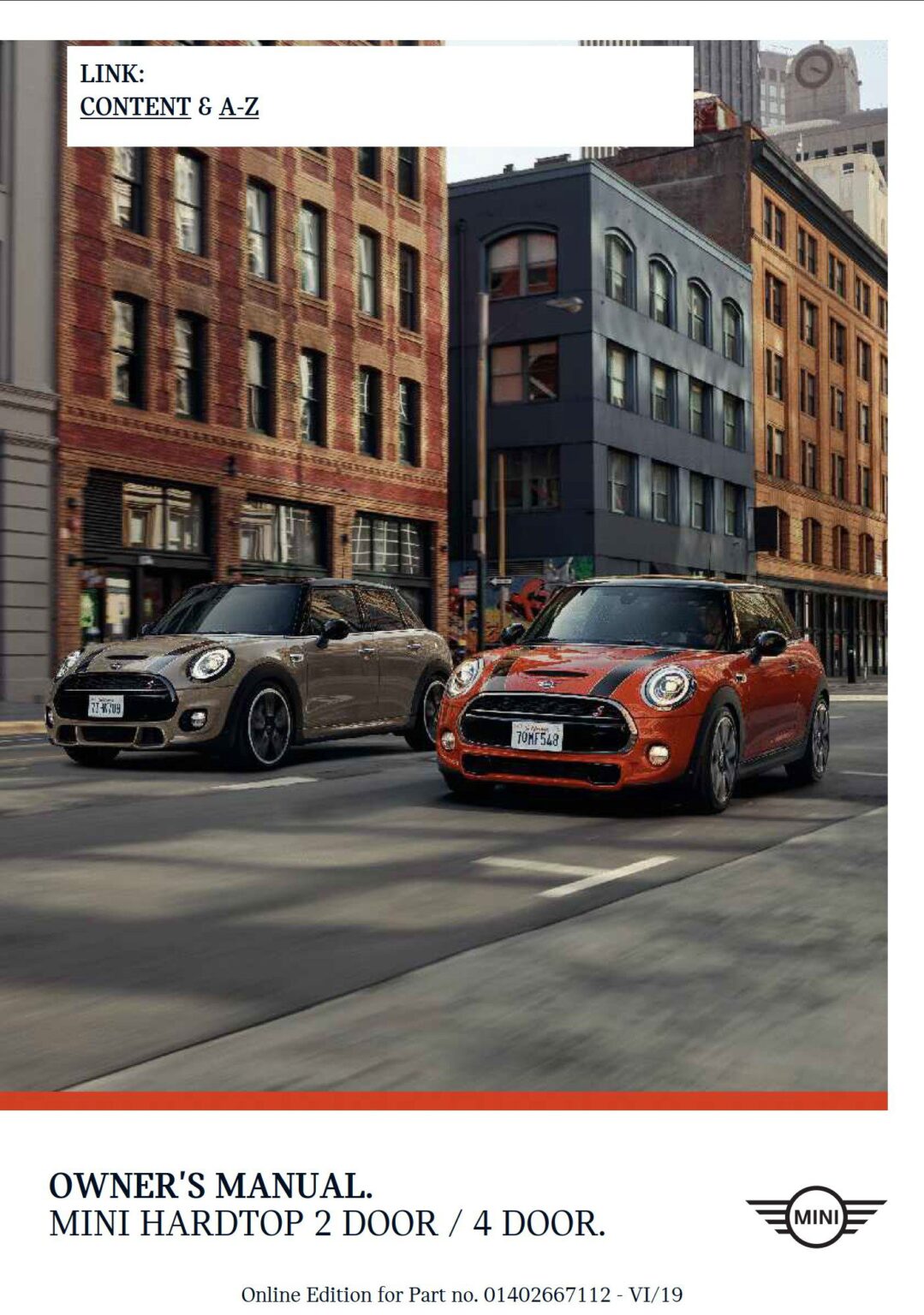 2020 Mini Cooper Owner's Manual - DIY & Guides