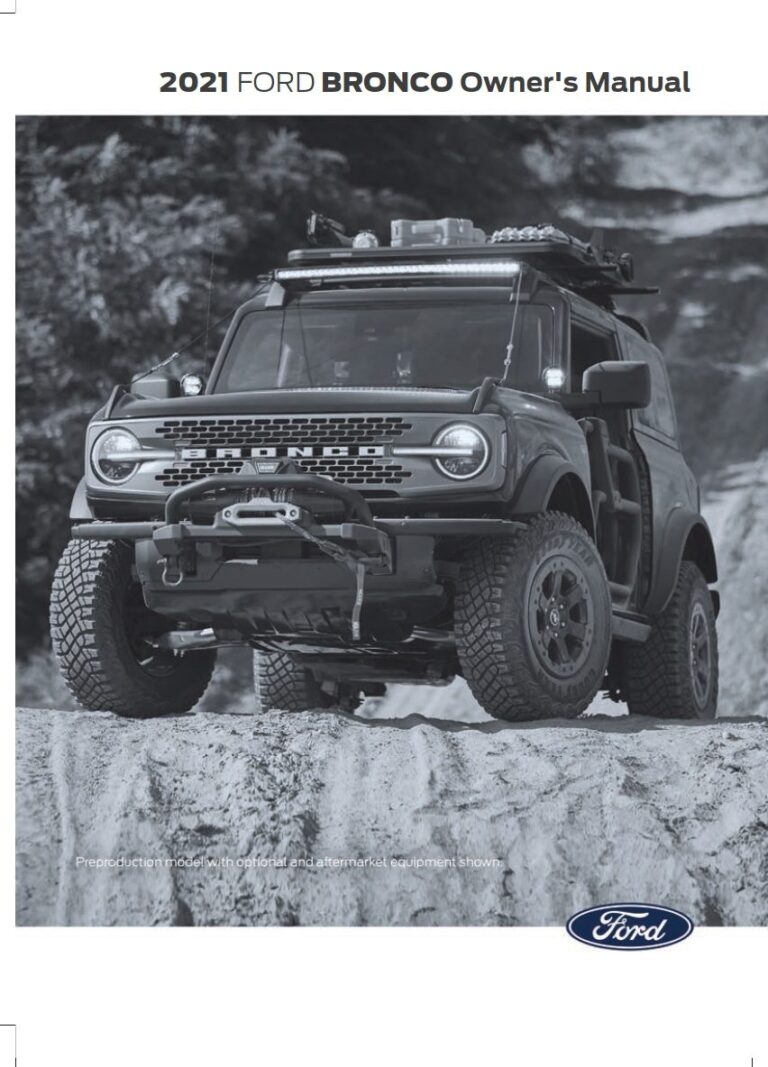 2021 FORD BRONCO Owner's Manual - DIY & Guides