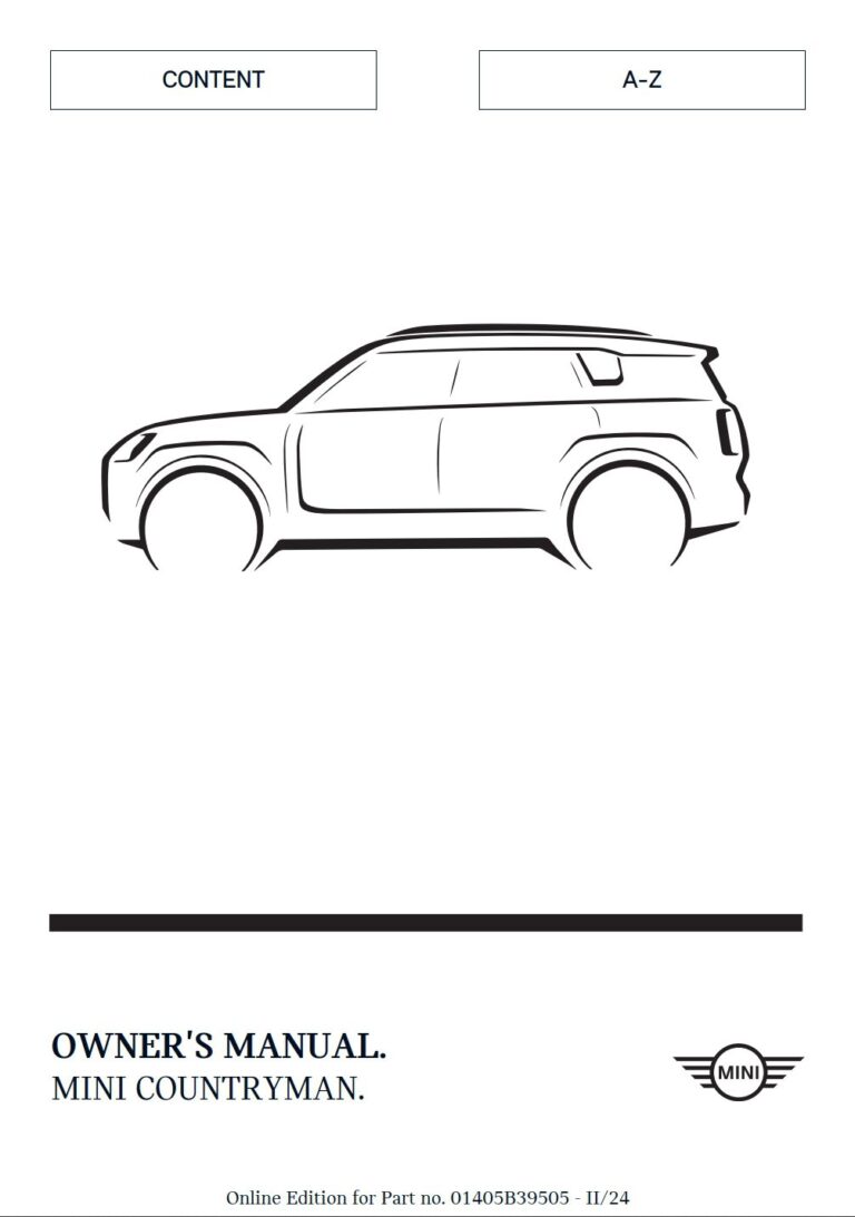 2025 Mini Countryman Owner's Manual - DIY & Guides