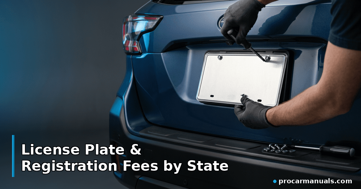 License Plate & Registration Fees by State