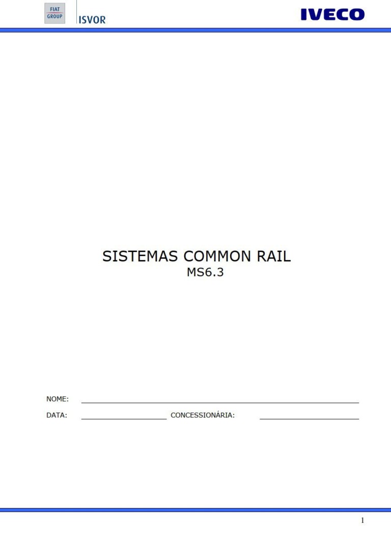 Iveco Common Rail MS6.3 manual - DIY & Guides