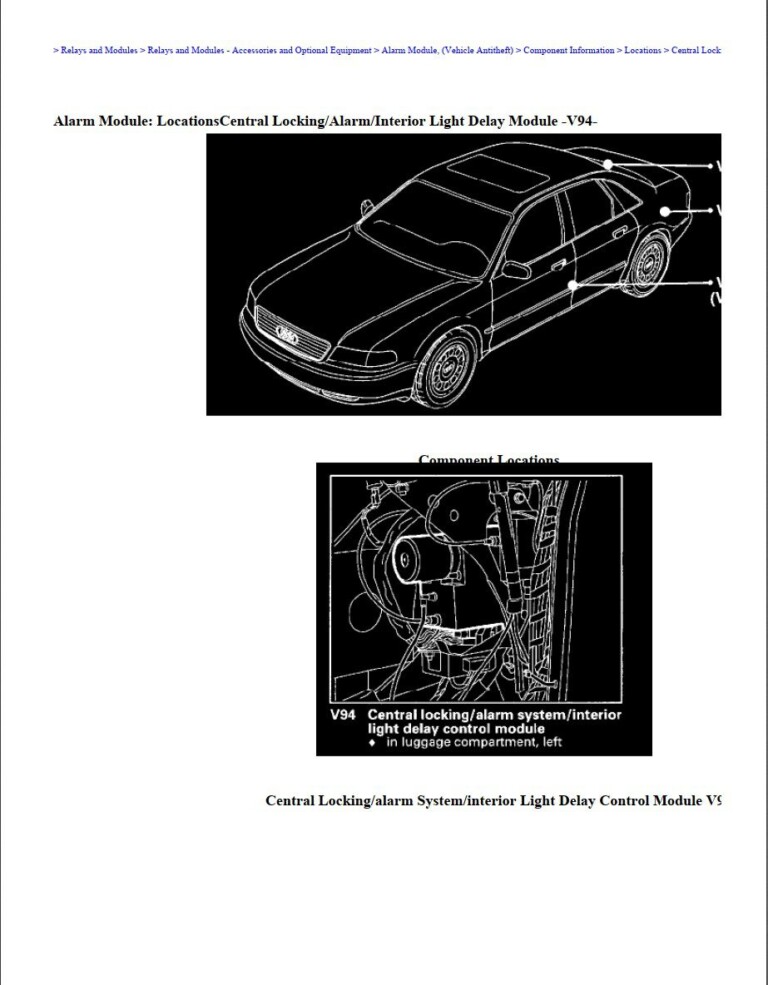 PDF ONLINE - Audi A8 1998 Quattro Sedan 4.2L Workshop Manual part3 - DIY & Guides