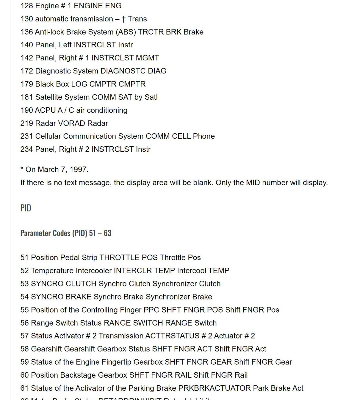 FREIGHTLINER Engine Fault codes (MID, PID, SID, FMI) - DIY & Guides