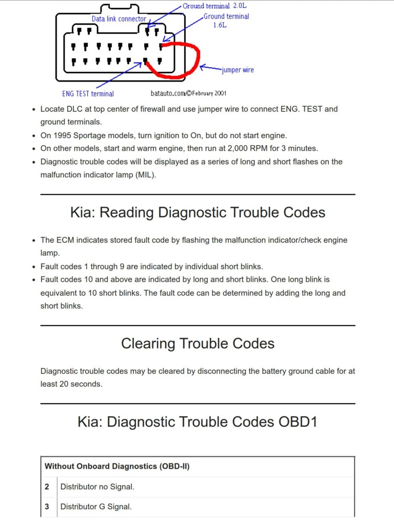 The Ultimate Guide to Kia Sportage OBD OBD2 Codes - Trouble Codes
