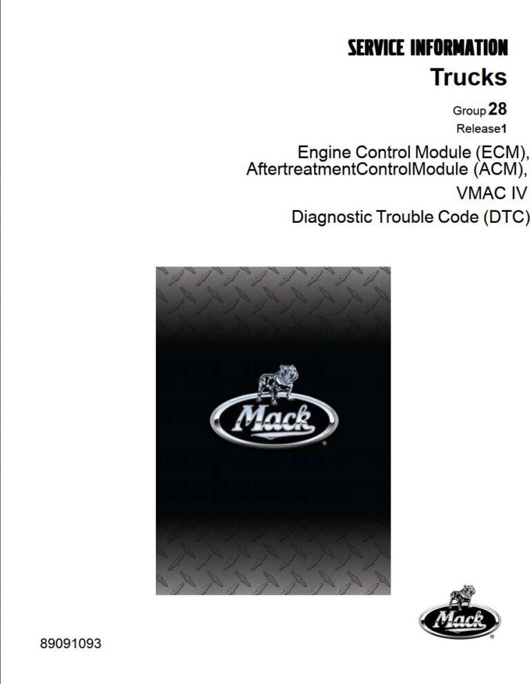 Mack Truck VMAC IV OBD 2013 Fault Code Manual