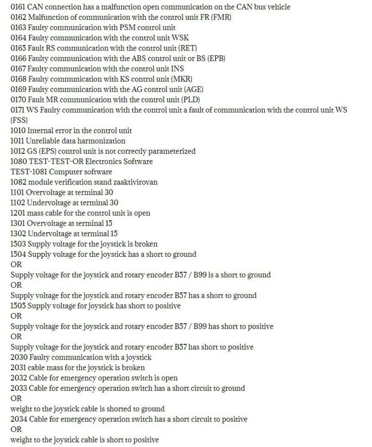 MERCEDES BENZ Actros, Atego, Axor GS Fault Codes DTC - DIY & Guides