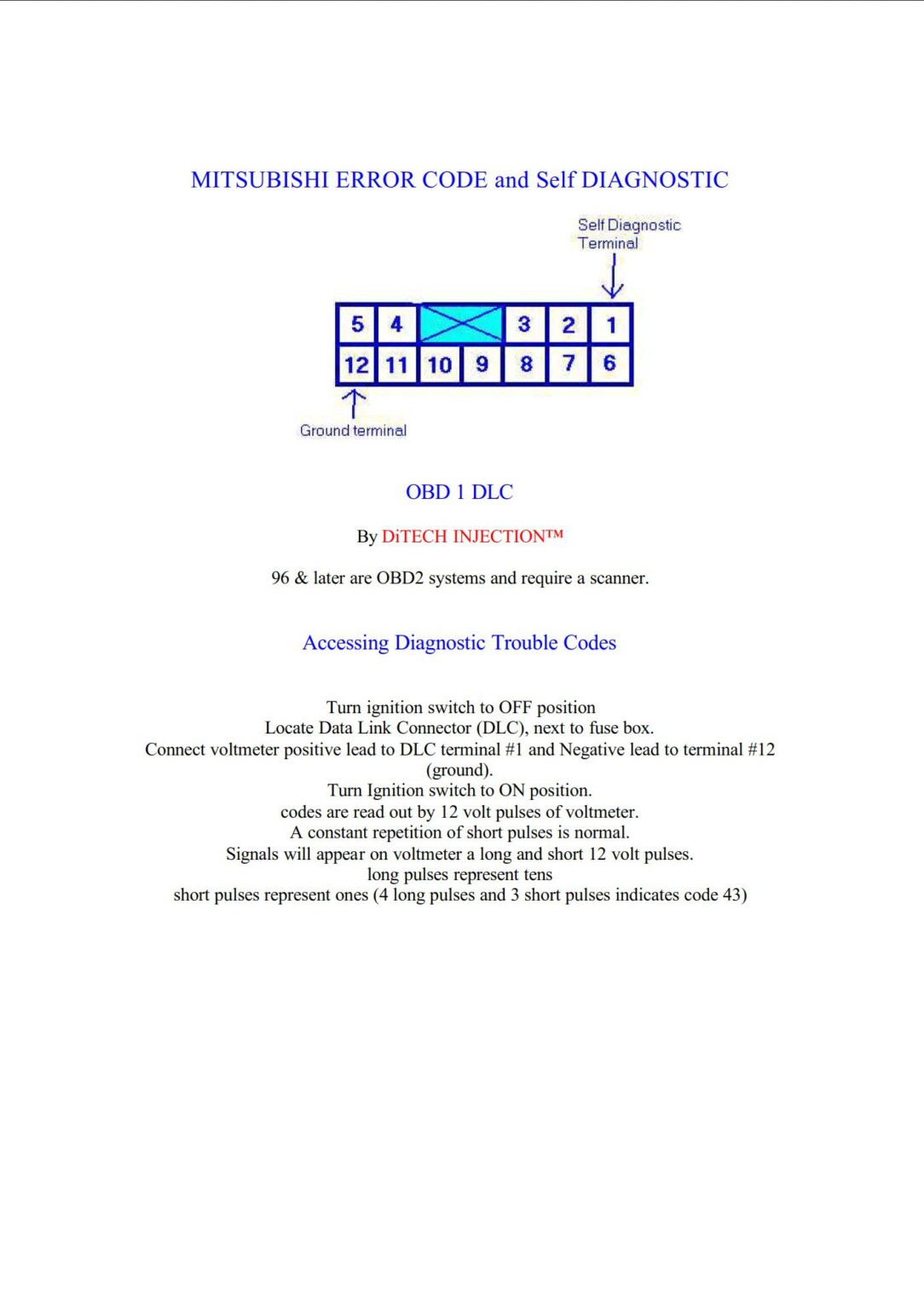 Comprehensive Mitsubishi Fault Codes DTC Guide: Accurately Diagnose ...