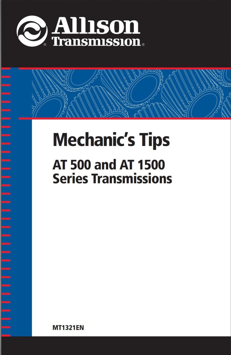 Allison AT500 and AT1500 Service Manual - DIY & Guides