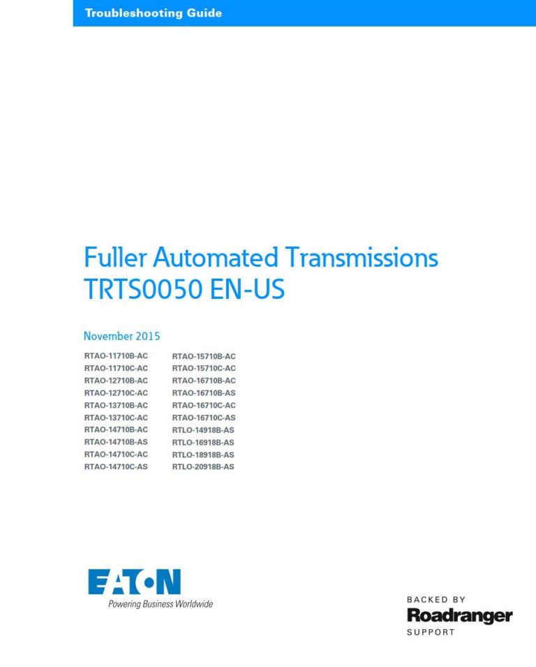 Eaton Gen 1 Autoshift Ultrashift Troubleshooting Guide - DIY & Guides