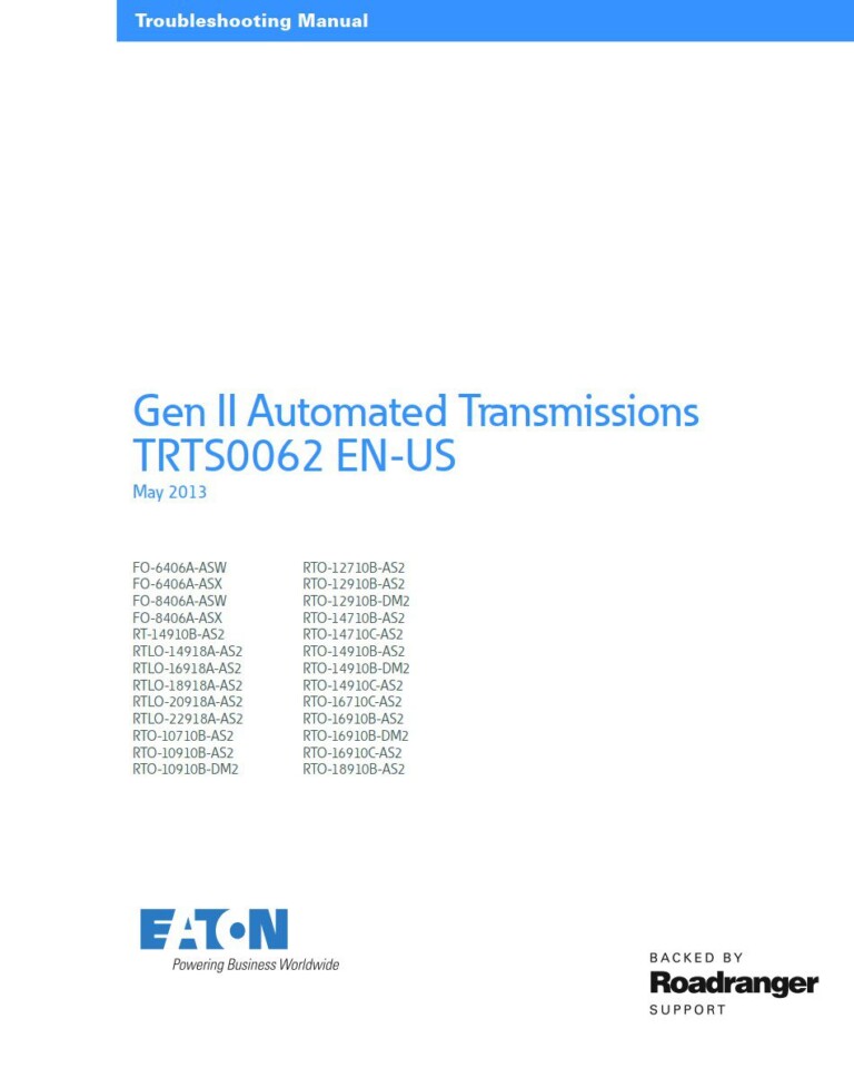 Eaton Gen 2 Autoshift Ultrashift Troubleshooting Guide - DIY & Guides
