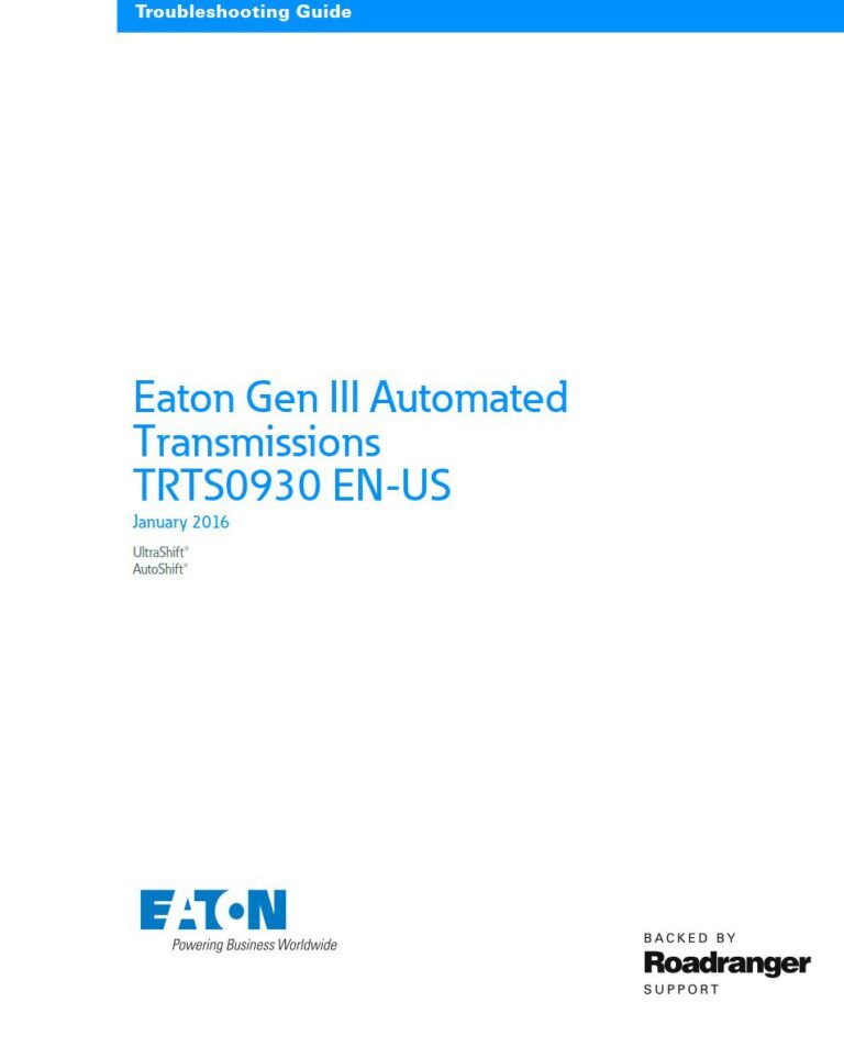 Eaton Gen 3 Autoshift UltrashiftTroubleshooting Guide - DIY & Guides