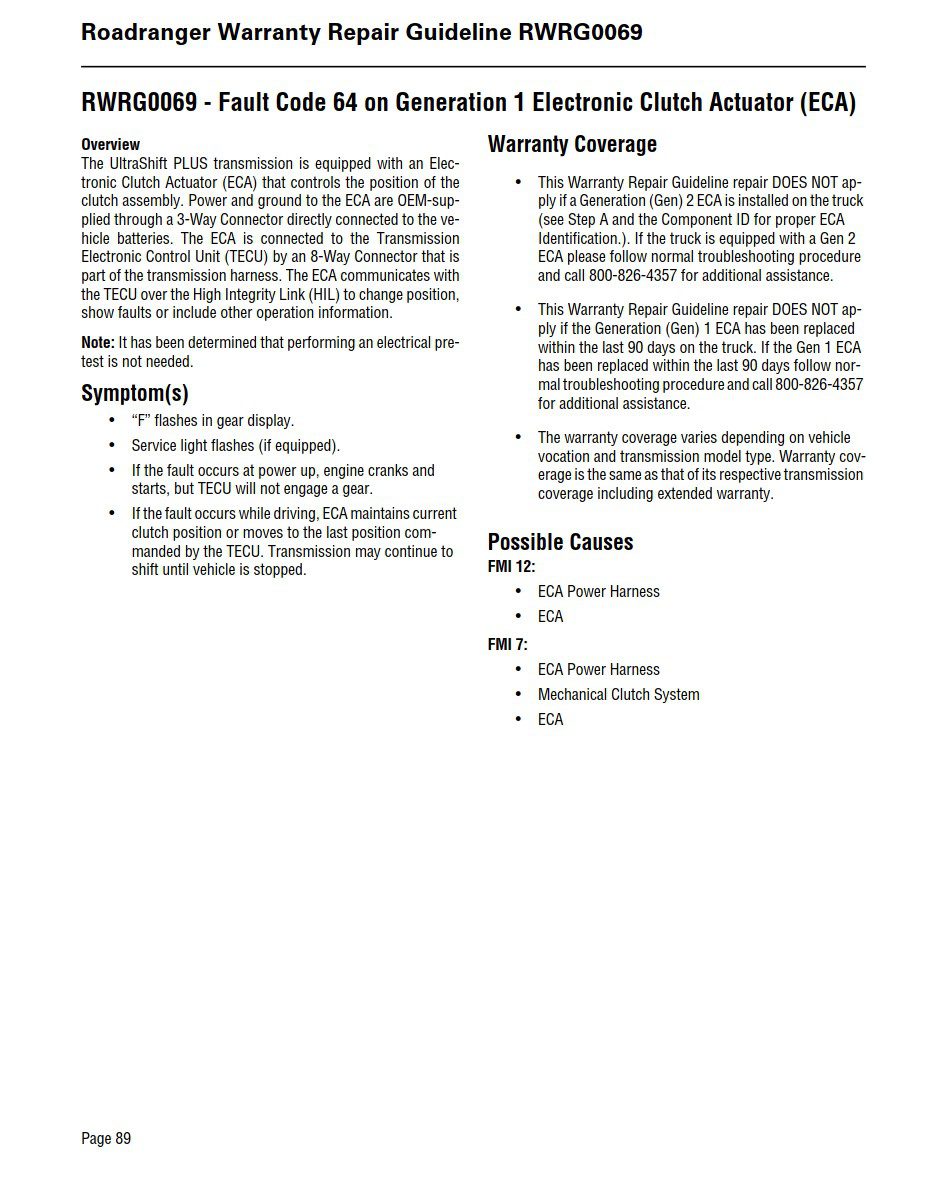 Eaton RWRG0069 – Fault Code 64 - DIY & Guides