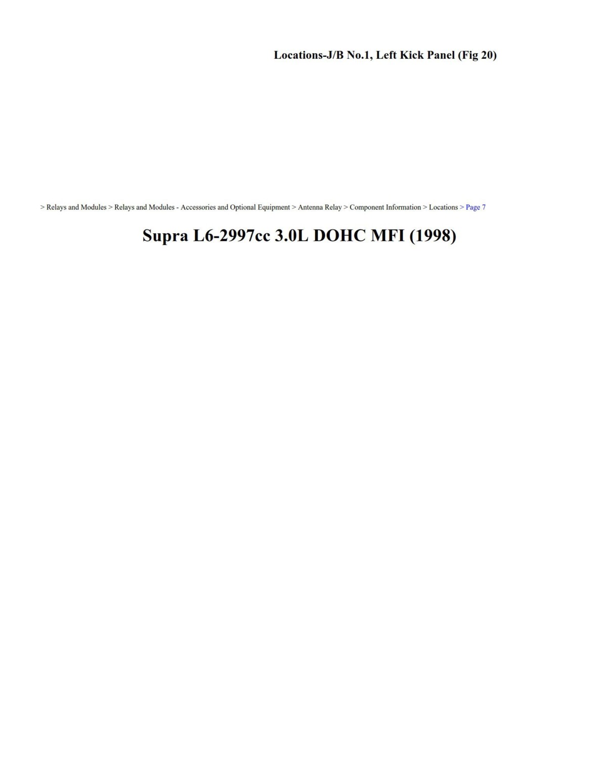 Toyota Supra 1998 3.0L DOHC Workshop Manual: Key Features and Benefits