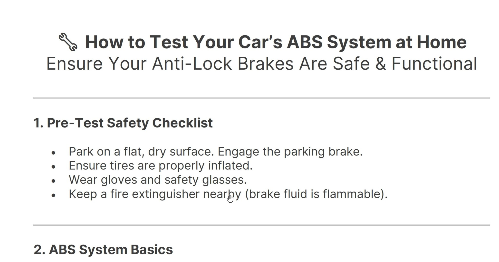 How to Test Your Car’s ABS System at Home 🚗⚠️ - DIY & Guides