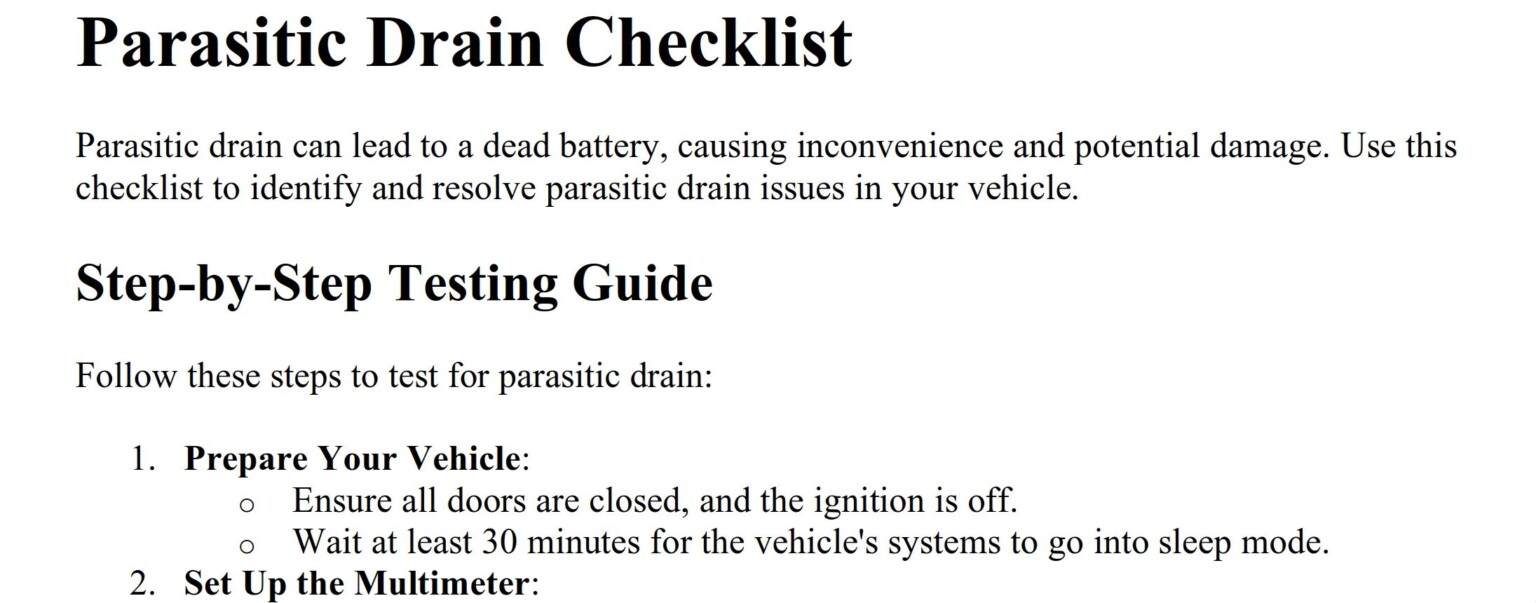 Diagnosing and Fixing Parasitic Battery Drain 🔋🔍 - DIY & Guides