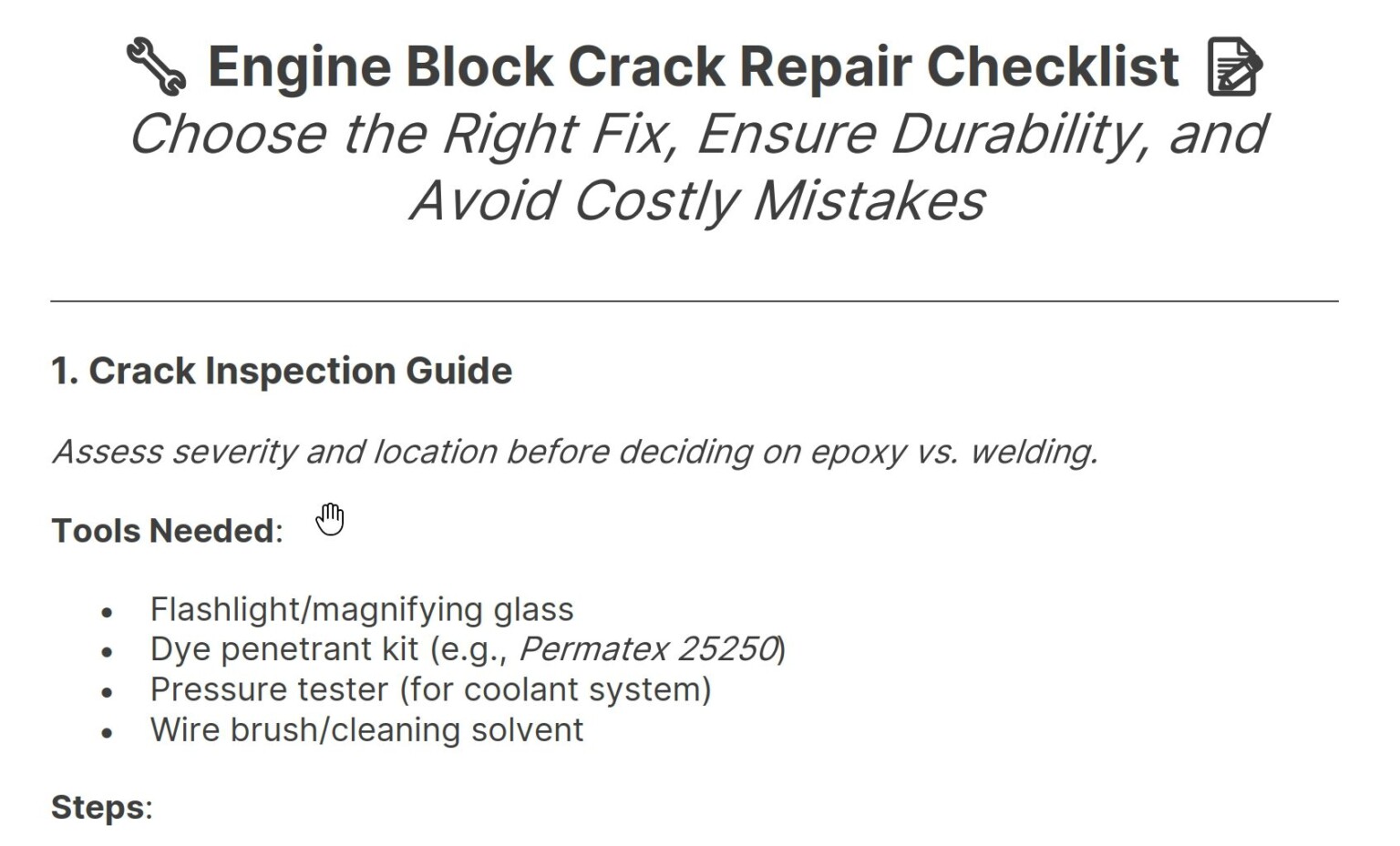How to Repair a Cracked Engine Block: Epoxy vs. Welding 🚗🔧 - DIY & Guides
