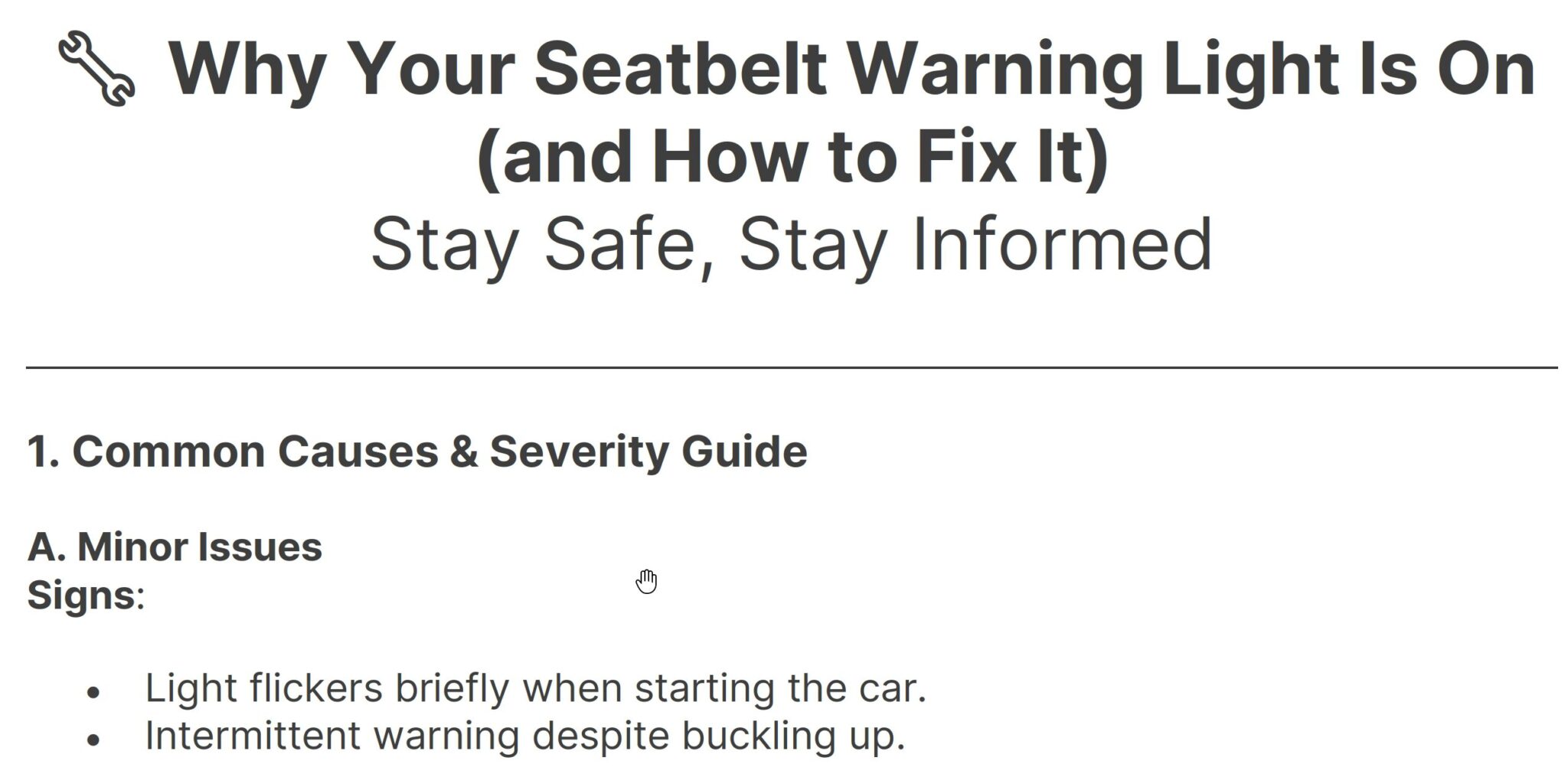 Why Your Seatbelt Warning Light Is On (and How to Fix It) 🚨🔧 - DIY & Guides