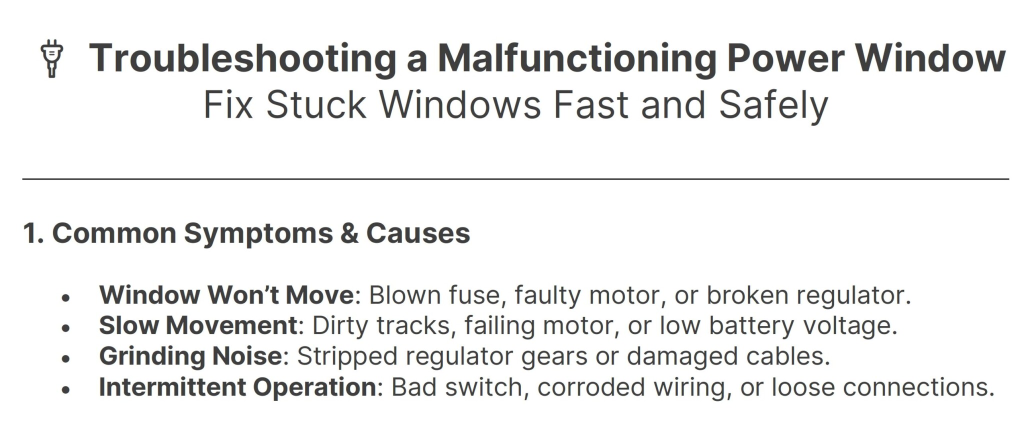 Troubleshooting a Malfunctioning Power Window 🚗💡 - DIY & Guides