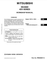 Mitsubishi Engine 4D56 1991-1993 Repair Manual - DIY & Guides