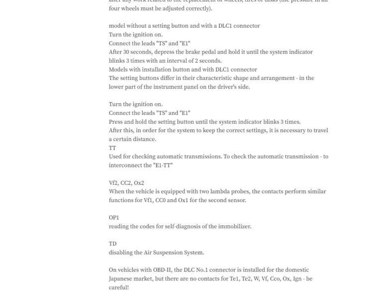 TOYOTA Error Codes & SELF-DIAGNOSTICS - DIY & Guides