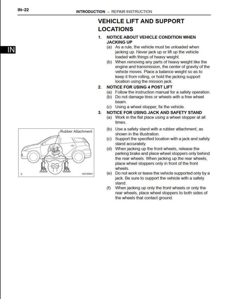 Toyota Matrix 2004 - 2007 Repair Manual - DIY & Guides