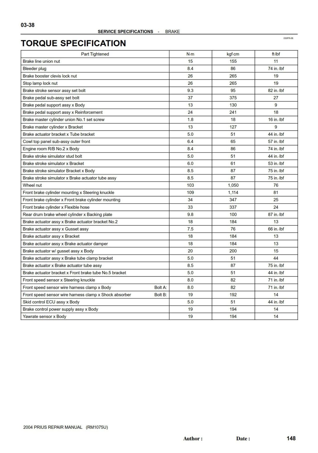 Toyota Prius 2004 NHW20 Service Repair Manual - DIY & Guides