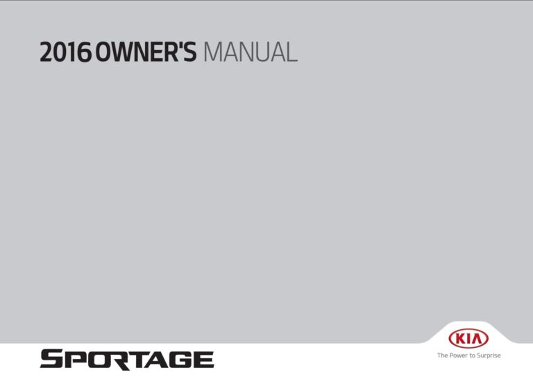 PDF ONLINE - KIA Sportage 2016 Owner’s Manual - DIY & Guides