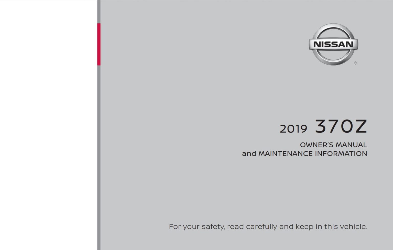PDF ONLINE - Nissan 370Z Roadster 2019 Owner’s Manual - DIY & Guides