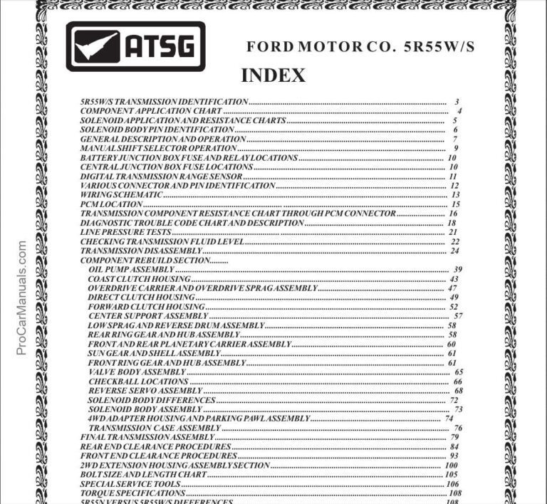 Ford 5R55S 5R55W – ATSG (Automatic Transmission Service Group) - DIY ...