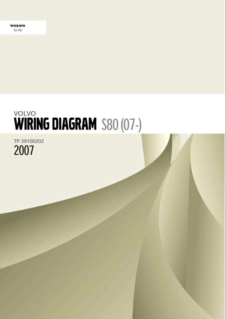 PDF ONLINE - Volvo S80 2007- Electrical Wiring Diagram TP39100202 - DIY ...